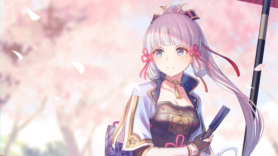 Kamisato Ayaka Genshin Impact 4K #9501a Wallpaper PC Desktop