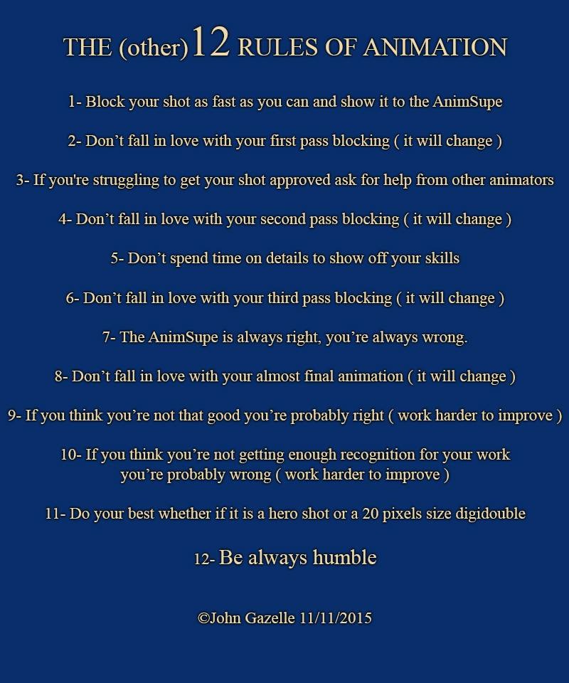 Spungella: The Other 12 Rules of Animation