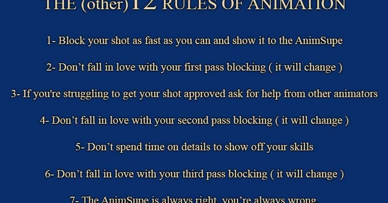 Spungella: The Other 12 Rules of Animation