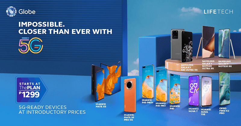 Globe makes 5G handsets more affordable, starts at PHP 1,299 per month