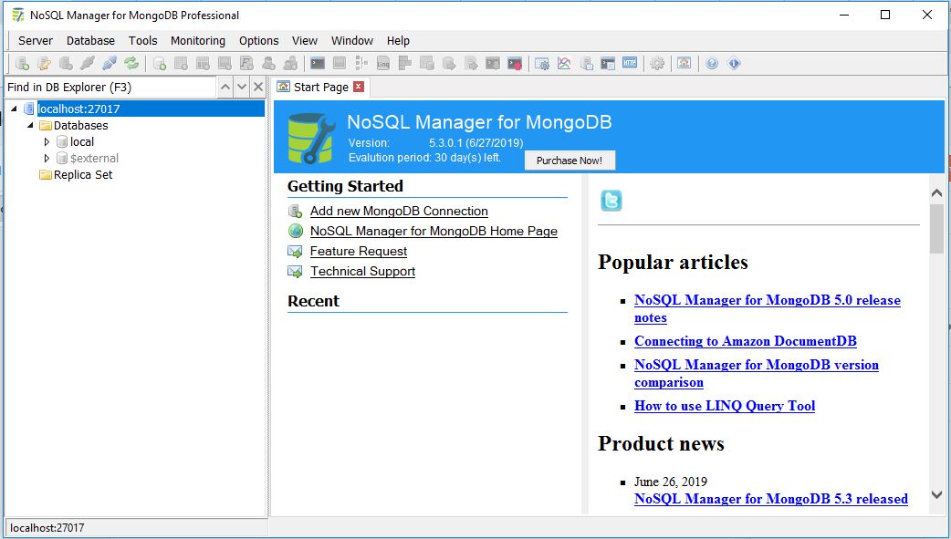 Install NoSQL Manager for MongoDB - Pubudu Dewagama