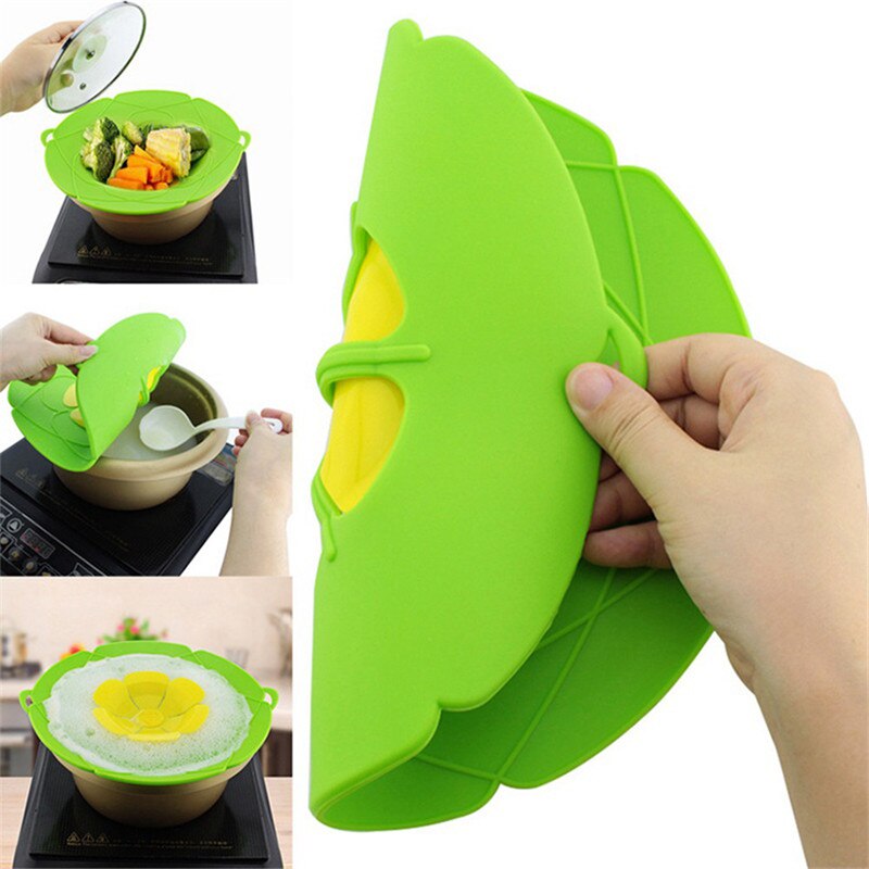 Multi-Purpose Spiil Stopper Lid Cover Silicone Boil Over Safeguard Over ...