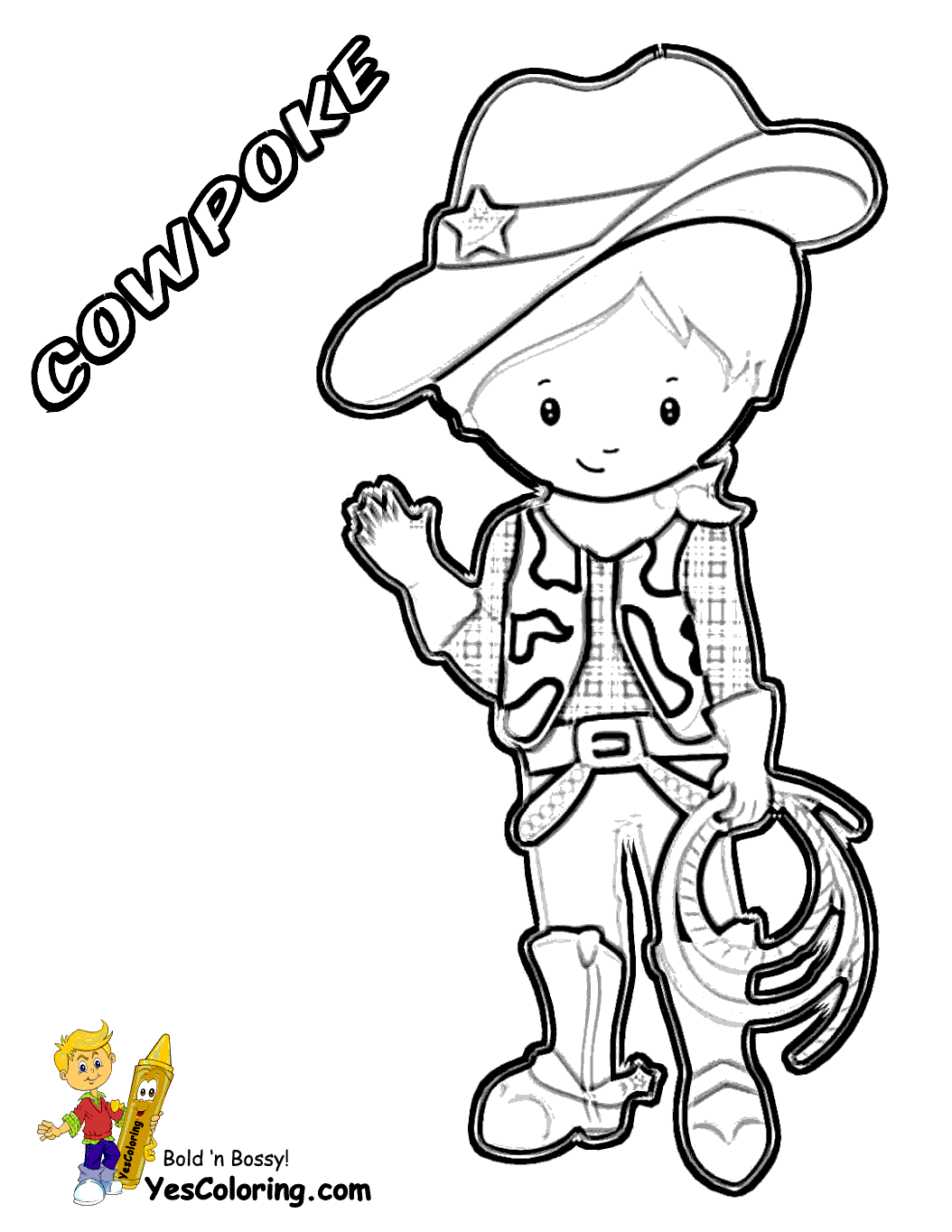 Cowboy Coloring Page ~ Coloring Print