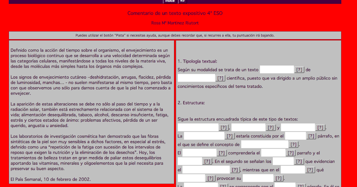 tu blog de aula: 4º ESO: Textos expositivos