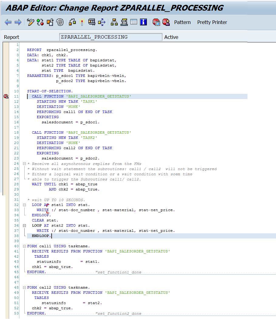 TECHSAP Parallel Processing In Procedural ABAP TECHSAP Parallel Processing In Procedural ABAP