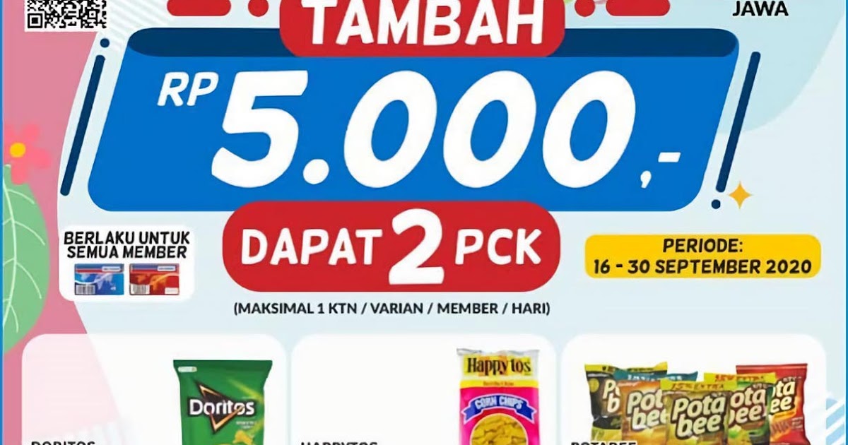 Promo INDOGROSIR Tambah +Rp 5.000 Dapat 2 PCK Periode 16 - 30 September ...