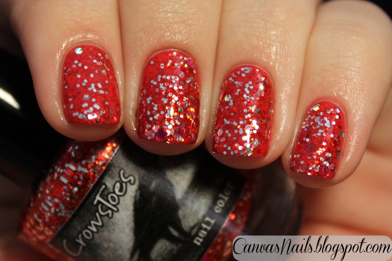 Canvas Nails: Crowsmas 2012 Holiday Crowstoes Swatches!