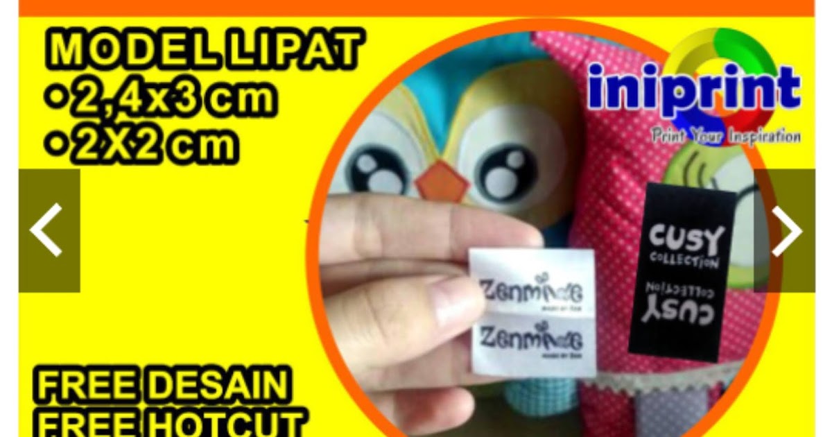 CETAK LABEL SATIN: Label satin untuk merk masker kain