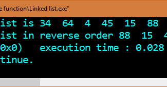 Program in C to display data of singly linked list in reverse order ...