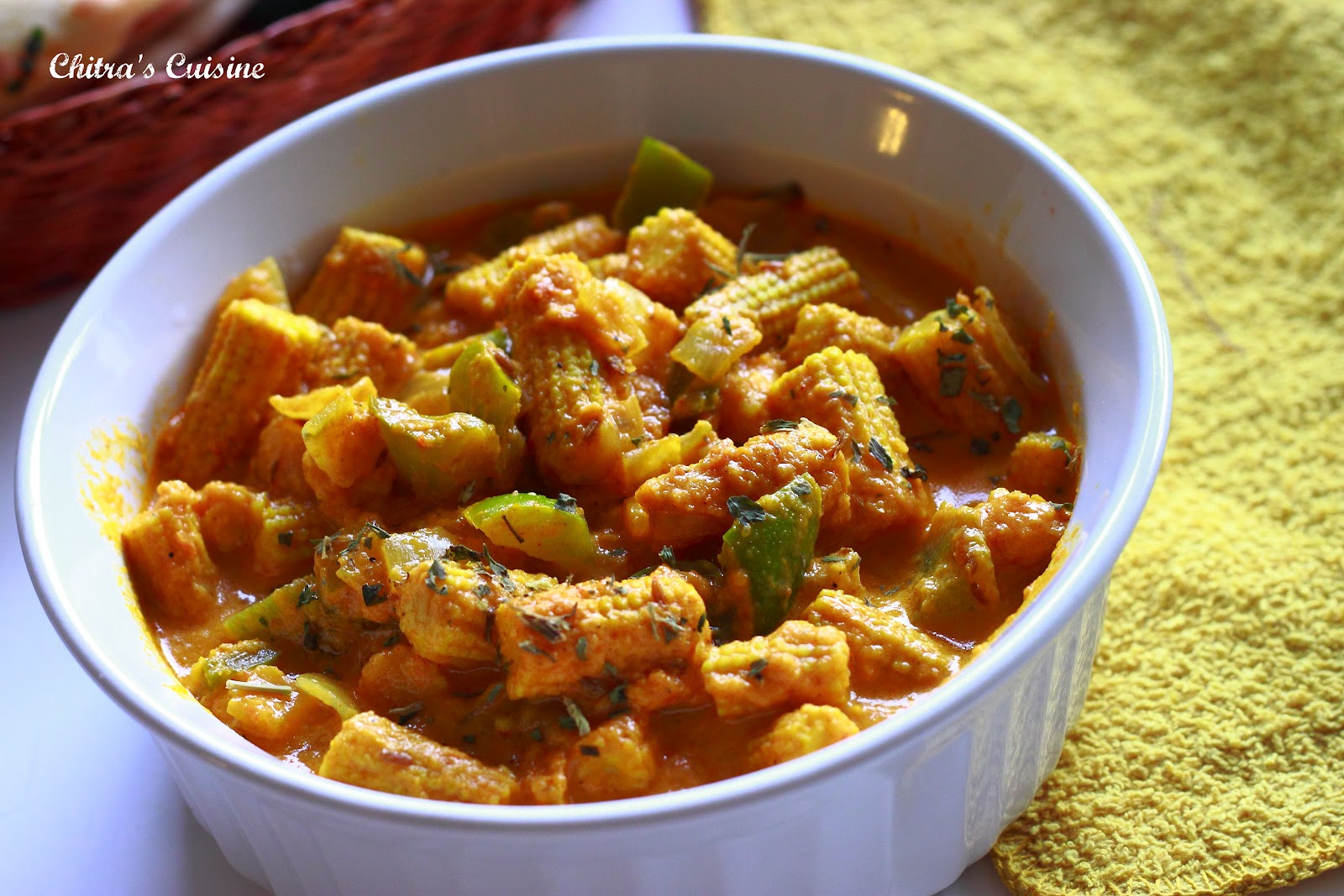 Chitra's Cuisine: Baby Corn Masala