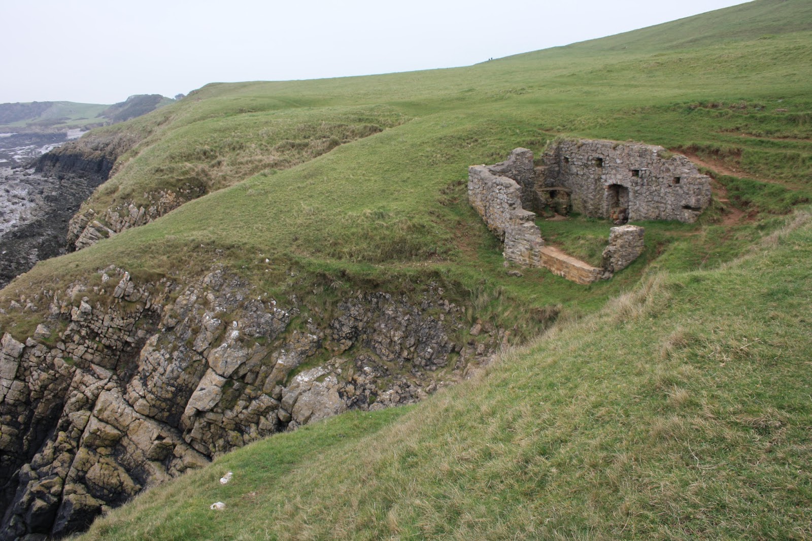 Views from Somerset: Sand Point and Middle Hope on the Somerset Coast.