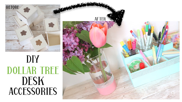 Dollar Tree DIY Simple Wood Desk Organizer and an Updated Vase ...