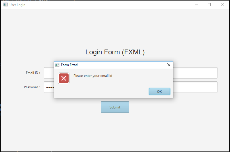 Login Form Using JavaFX with MySQL Database Login Form Using JavaFX with MySQL Database