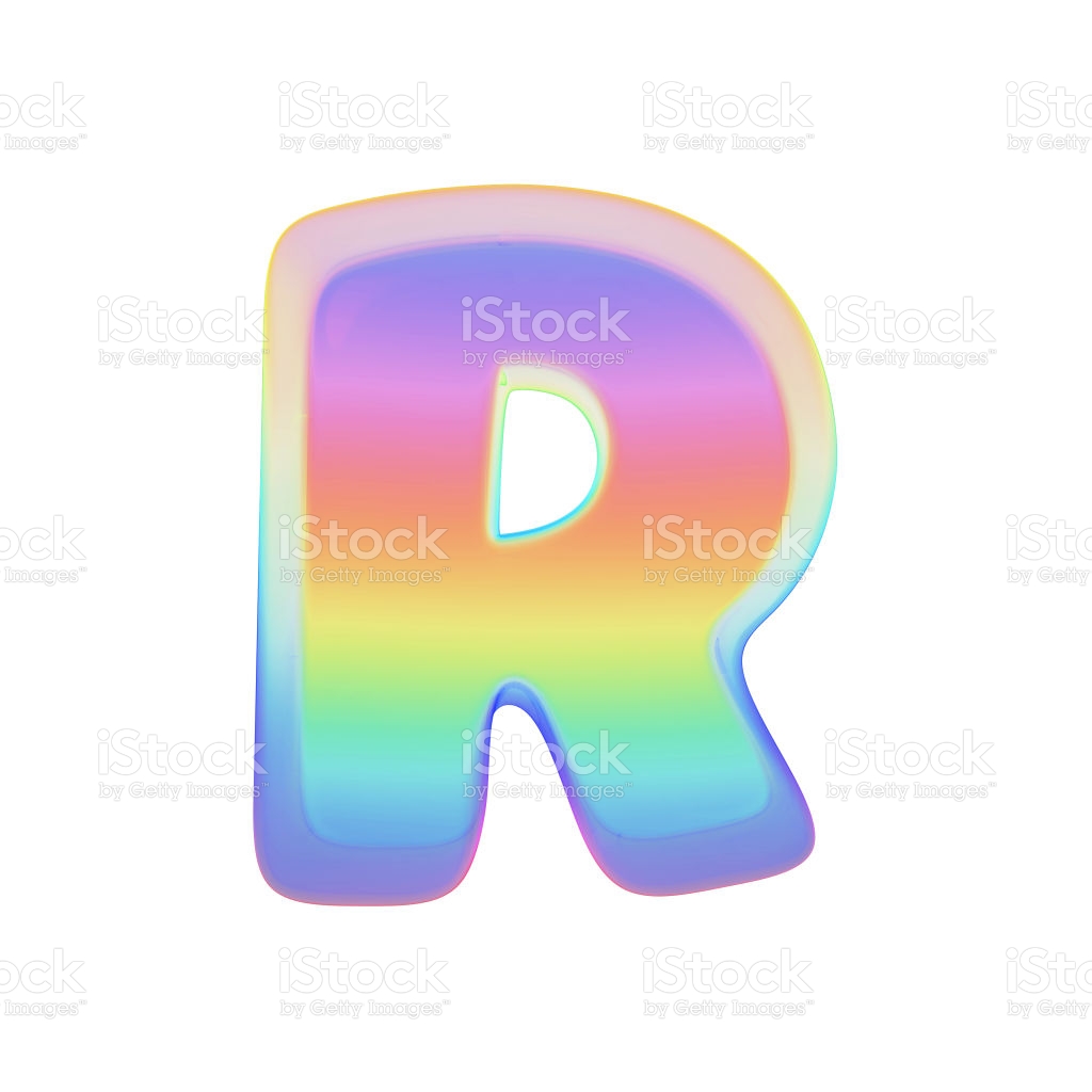 3D Bubble Letter R - Formal Letters