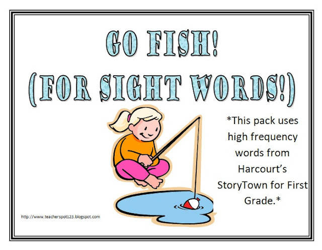 The Teacher Spot: Teacher Resources: Go Fish for Sight Words! StoryTown ...