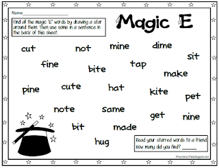 Magic E Worksheets
