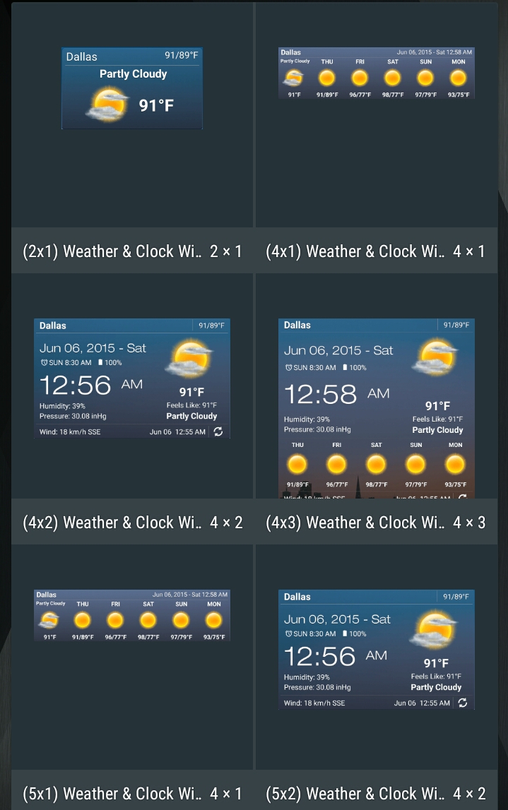 WEATHER WIDGET