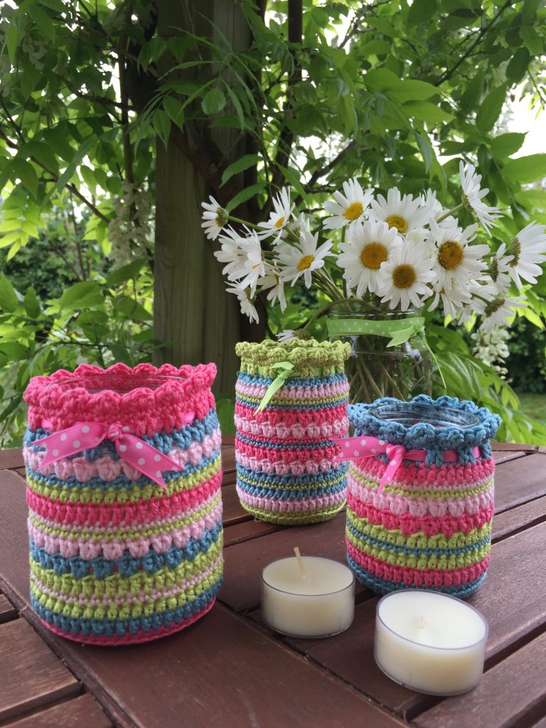 Ergahandmade: Crochet Jar Cover + Free Pattern Step By Step