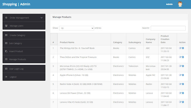 Electronic Shop Management System With PHP & MySQL