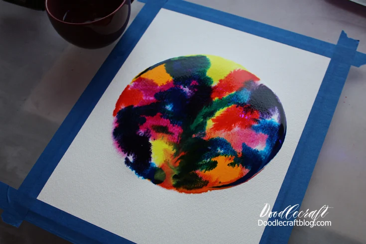 Watercolor Ink Galaxy Calligraphy Art!