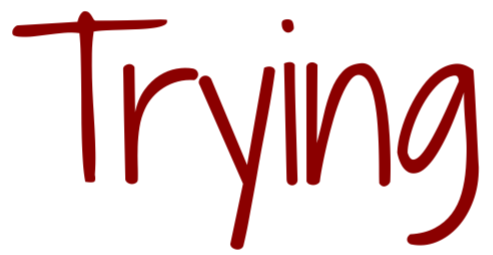 Life As Kim: This week my Word of the Week is: Trying! #WotW