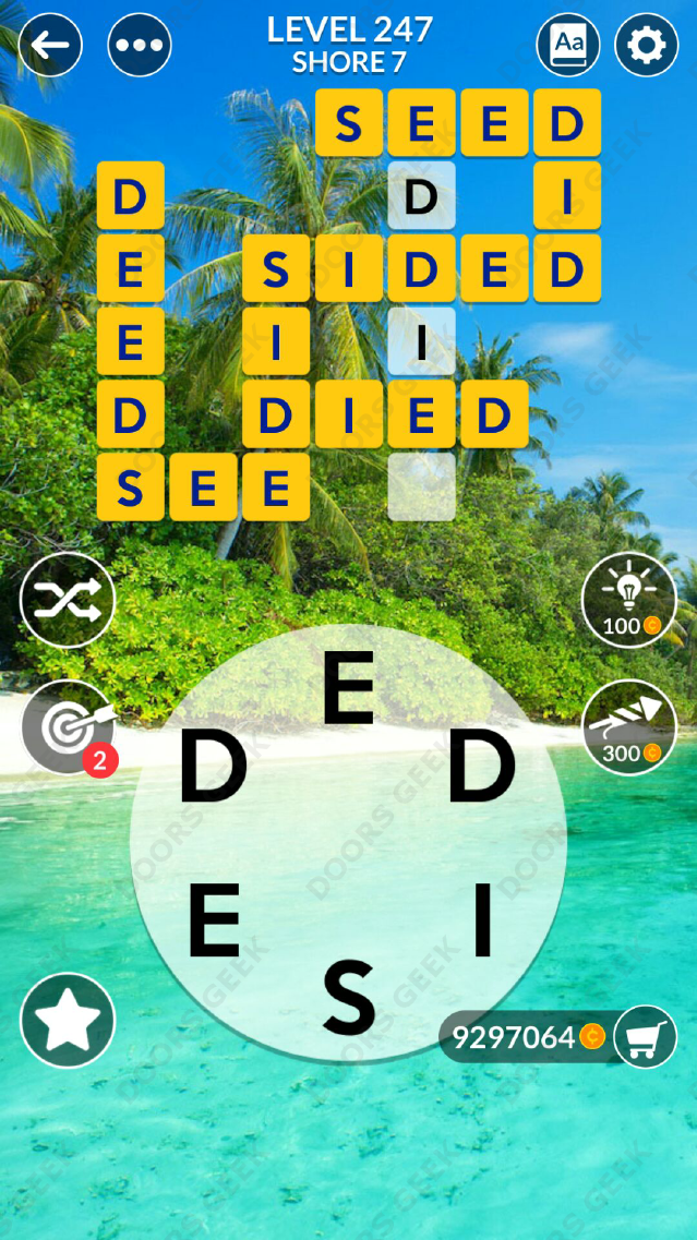 Wordscapes Level 247 Answers ~ Doors Geek