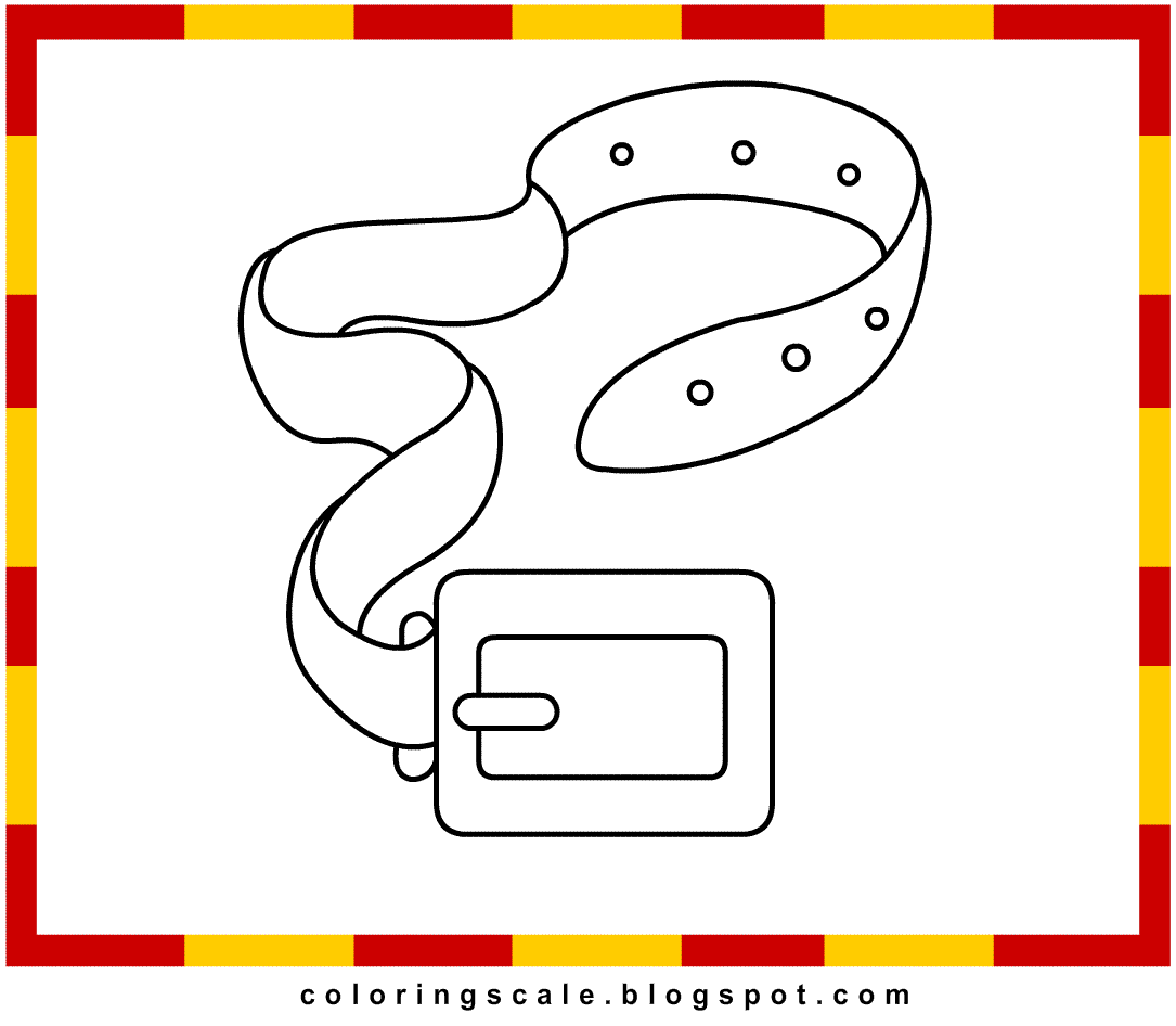 Coloring Pages Printable for kids: Belt coloring pages for kids