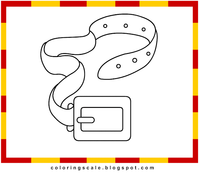 Coloring Pages Printable for kids: Belt coloring pages for kids