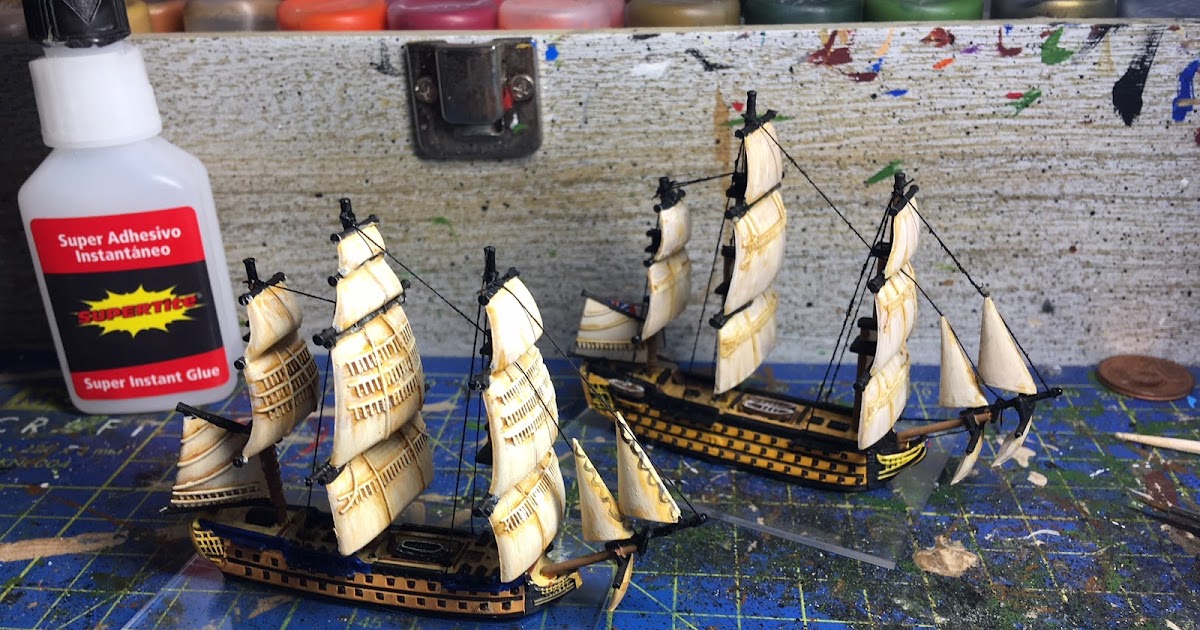 A figure painting therapy project.: Improving the ship models - part 1.