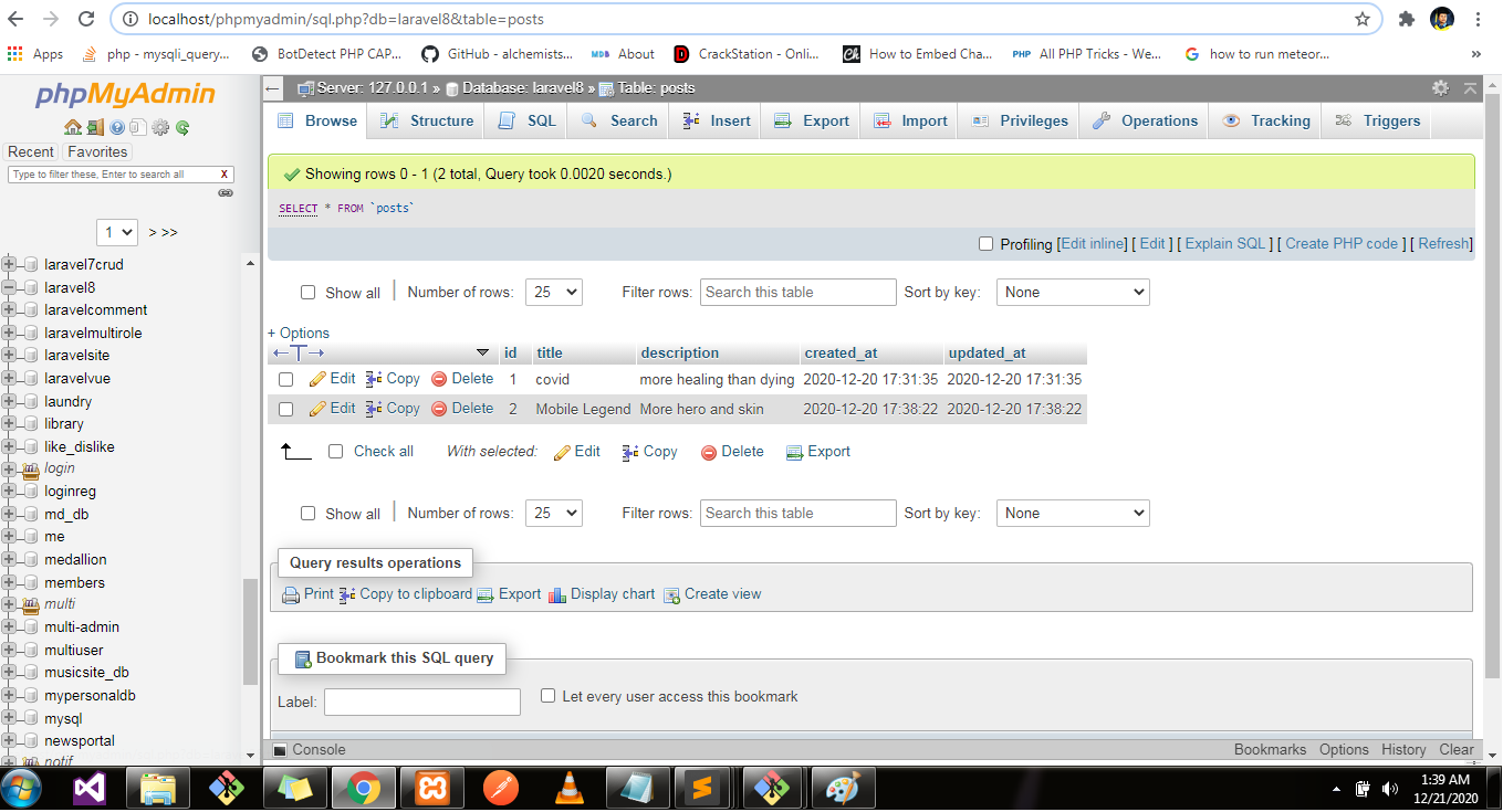 Simple Blog Using Laravel 8