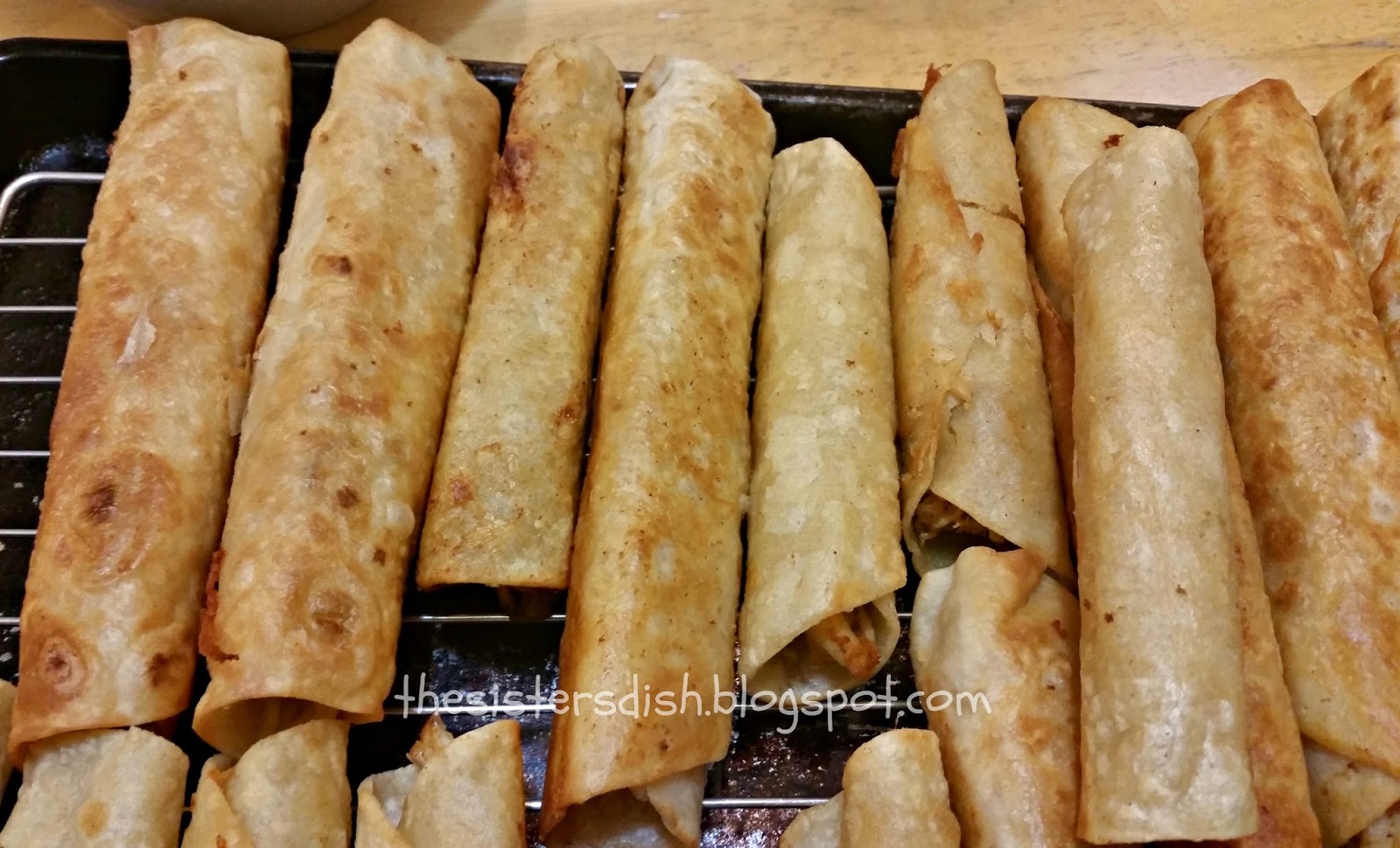 The Sisters Dish: Chicken Taquitos