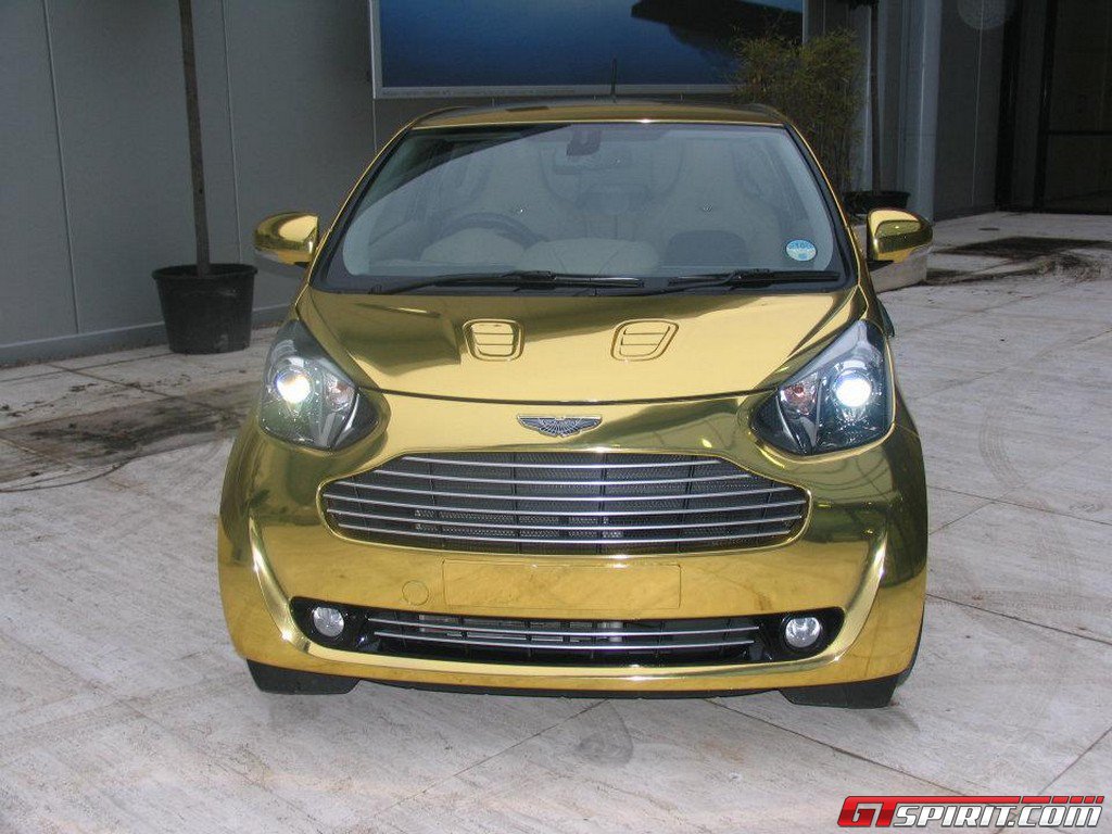 Golden Aston Martin Cygnet | Photo And Video Car Collection