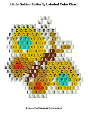 Brick Stitch Bead Patterns Journal: Free Little Golden Butterfly ...