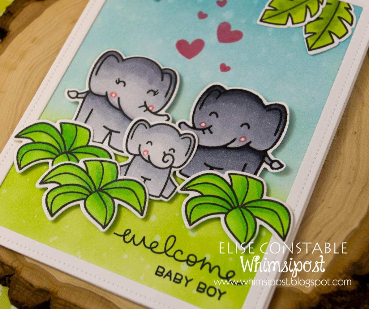 Whimsipost: Welcome Baby Elephant Card