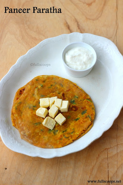 Paneer Paratha ~ Full Scoops - A food blog with easy,simple & tasty ...