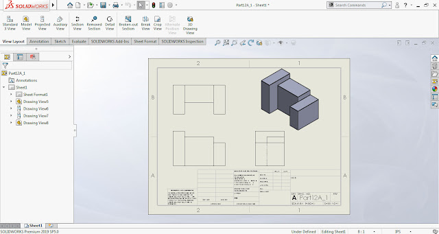 Step by step procedure to insert 3rd Angle Projection symbol in ...