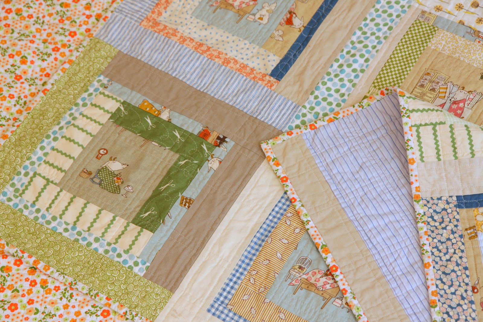 Quilt Story: Sewing goats quilt finish from Patchwork in Paris...
