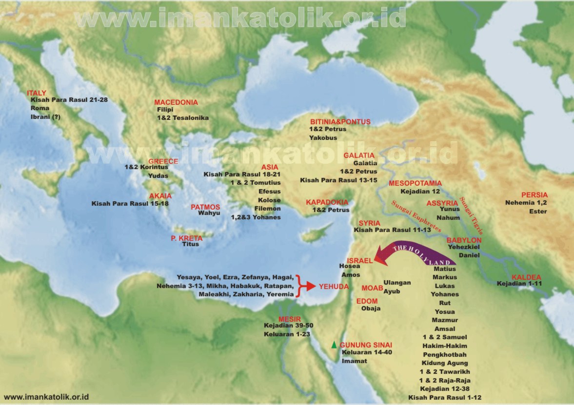 Belajar Bible: Peta ketika Alkitab ditulis