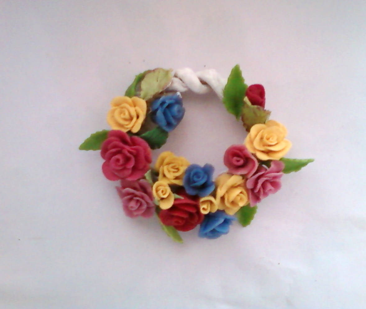 Anitakumarcrafts: Clay wreath-wall decor