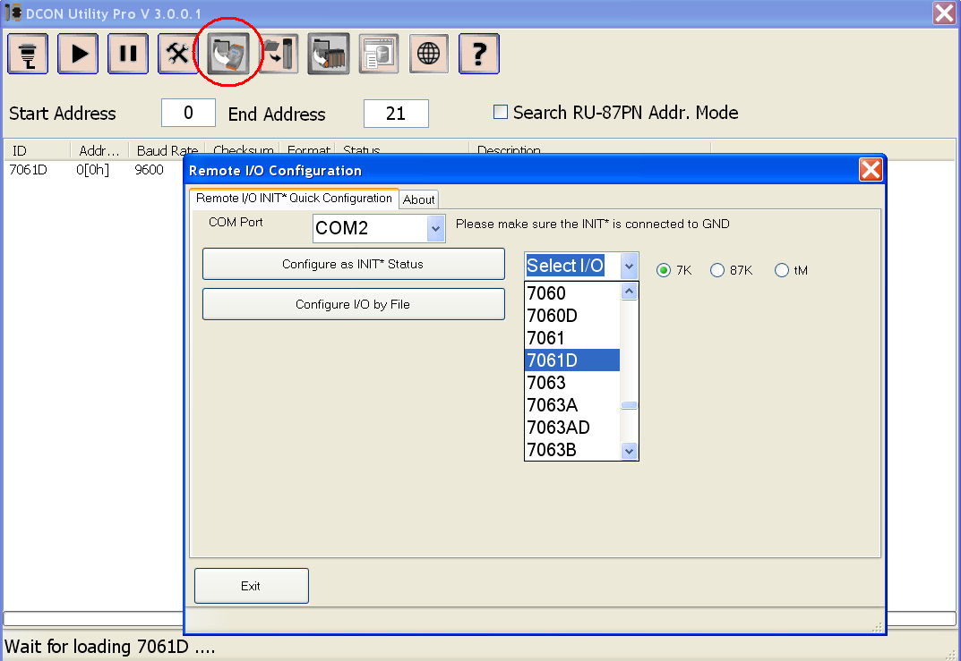 MONTAĜKA: Особенность настройки ICP CON 7061D
