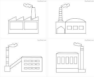 Four Coloring: Free printable Factory coloring pages for kids