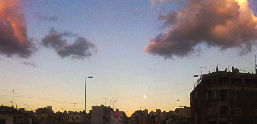 Snap Shot Scenes: It's a Full Moon This Morning - Beirut