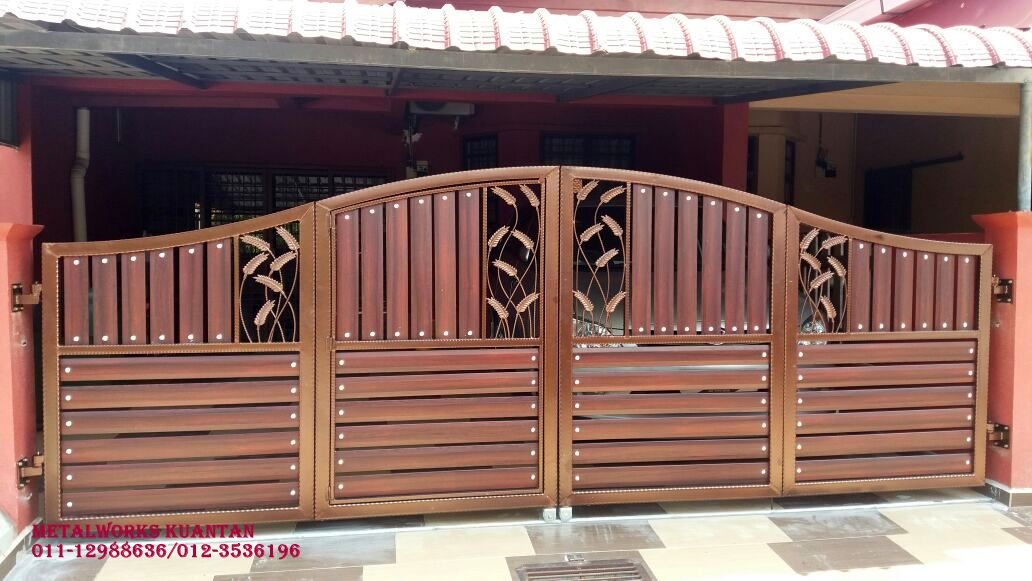 PINTU PAGAR ALUMINIUM + WROUGHT IRON