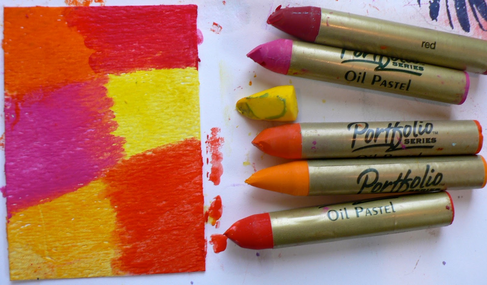 Creative Expressions: S is for Sgraffito and Oil Pastels