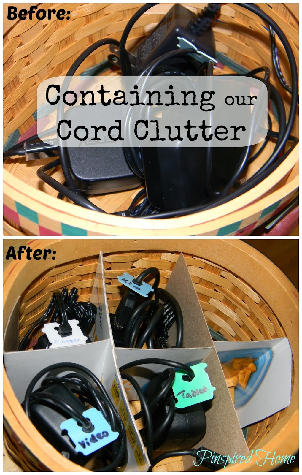 Pinspired Home: Containing the Cord Clutter