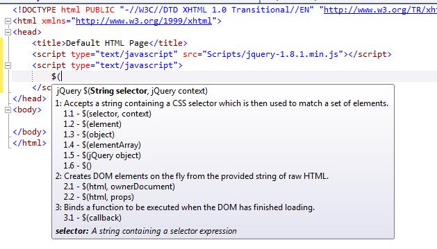 Fun with JQuery and HTML: Enable JQuery Intellisense in Visual Studio
