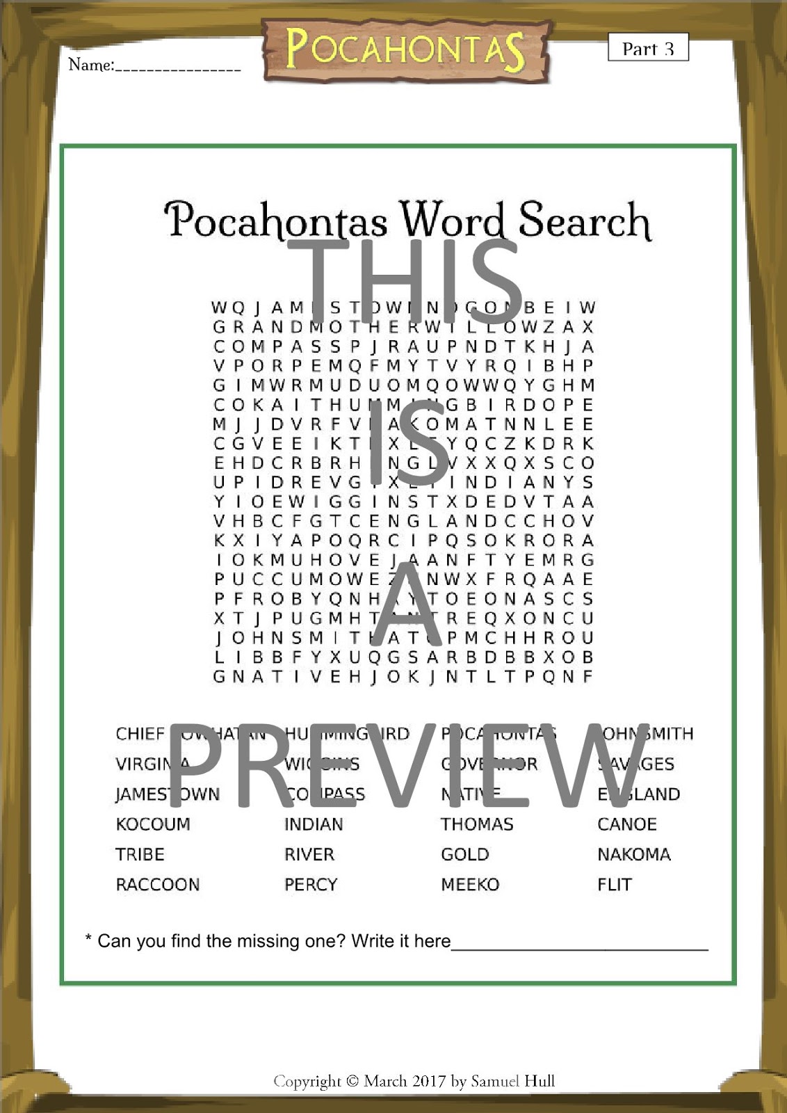 Pocahontas Movie Guide + Activities - Answer Key Inc. (Color + B&W ...