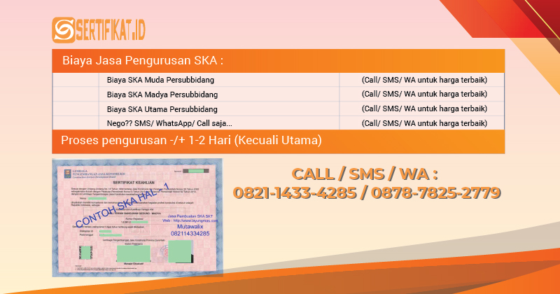 Jasa Sertifikat SKA ( Sertifikasi Keahlian ) Profesional - Jasa SKA SKT ...
