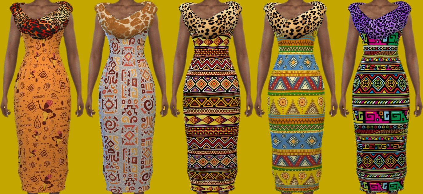 Annett's Sims 4 Welt: Get Famous AFRICA Dresses