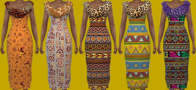 Annett's Sims 4 Welt: Get Famous AFRICA Dresses